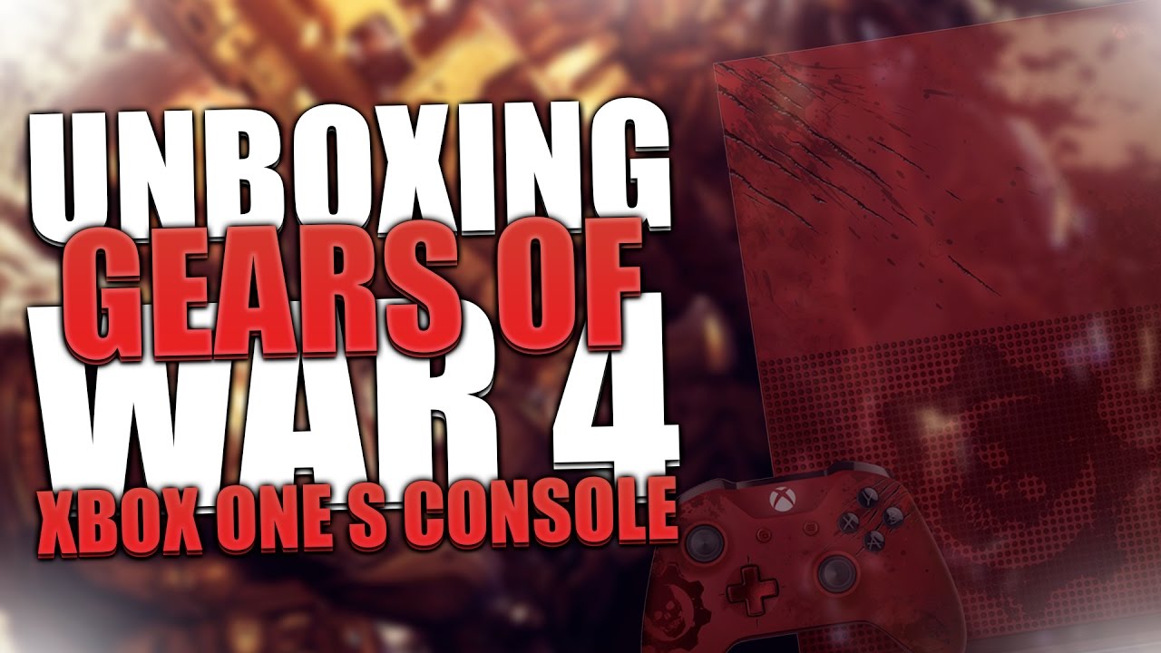 Gears of War 4 Xbox One S Limited Edition Console Unboxing! - YouTube