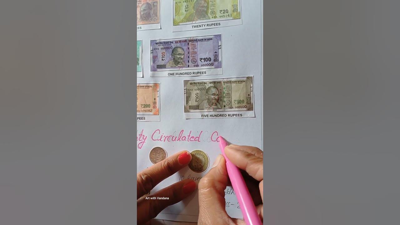 Indian currency school project/School project for class first and ...