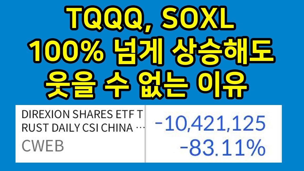 TQQQ SOXL BULZ 100% 넘게 상승해도 웃을 수 없는 이유 CWEB - YouTube