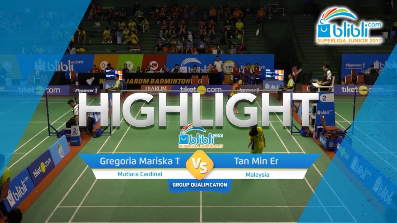 Gregoria Mariska Tunjung (Mutiara Cardinal) VS Tan Min Er (Malaysia ...