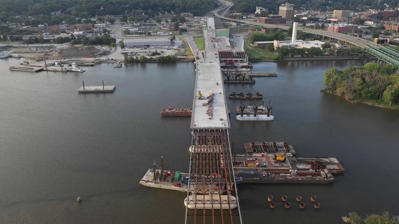 New I-74 Bridge Construction #19 August 25 2019 - YouTube