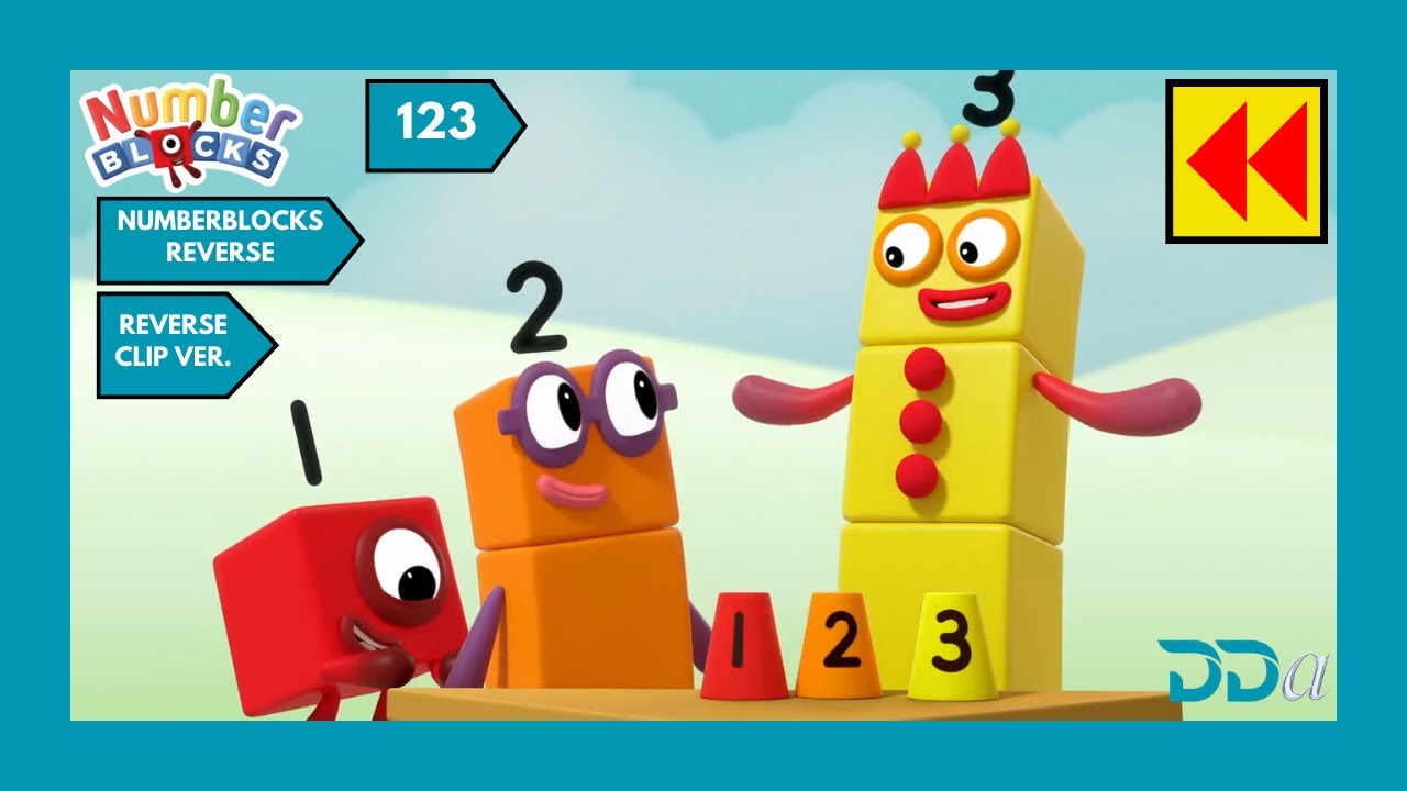 123 | Numberblocks Reverse | Reverse Clip Version (S01E03) - YouTube