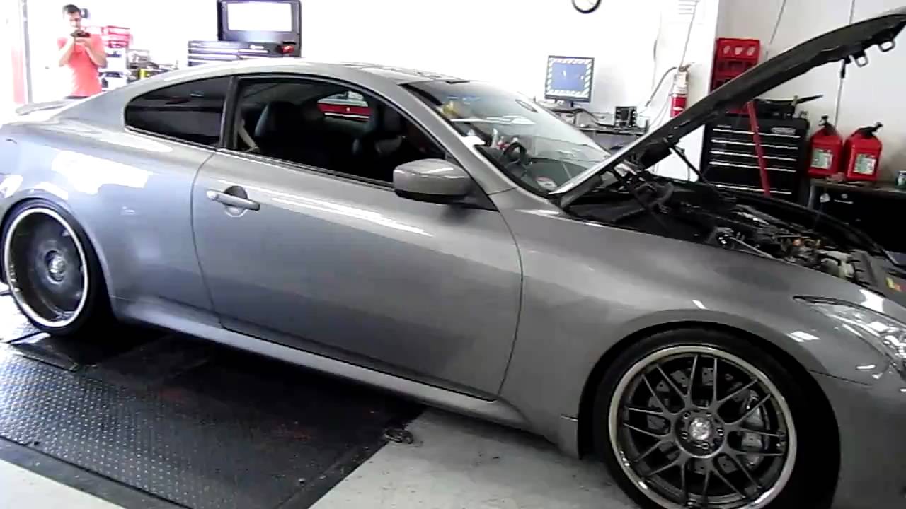 Infiniti G37 greddy ti-c exhuast fujita intake dyno - YouTube