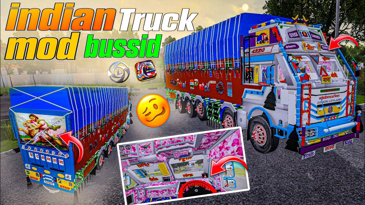 Indian truck mod for bus simulator Indonesia || Ashok Leyland truck mod ...