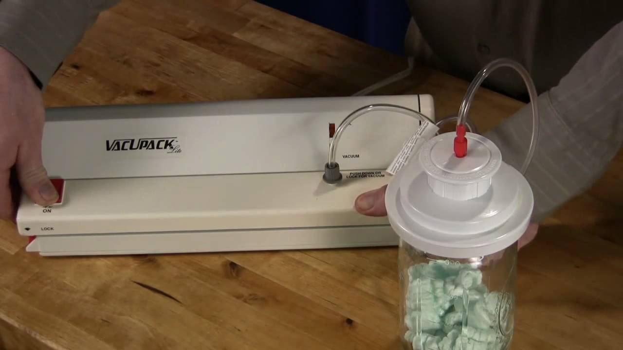 Vacuum Seal a Jar, VacUpack Lite Vacuum Packer - YouTube