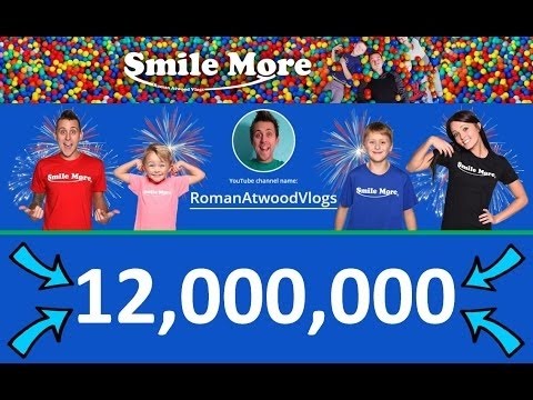 Roman Atwood Vlogs Live 12 Million Subscriber Count!!! - YouTube
