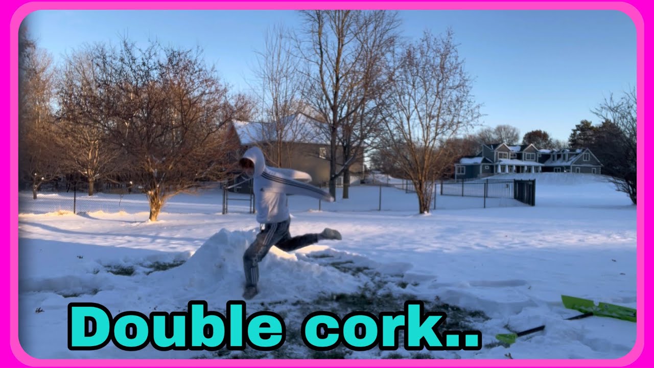 Attempting Double cork in snow… - YouTube
