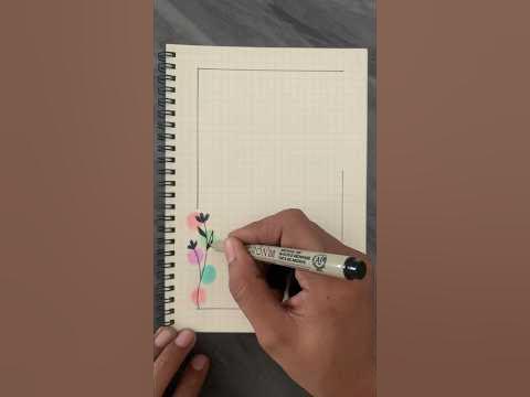 Easy front page design for school projects and idea note journals ...