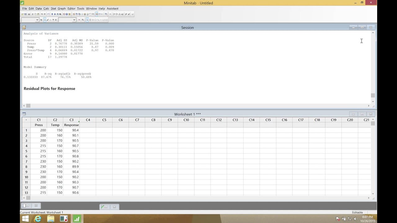 Minitab 17 0 Stat ANOVA General Linear Model YouTube Minitab 17 0 Stat ANOVA General Linear Model YouTube