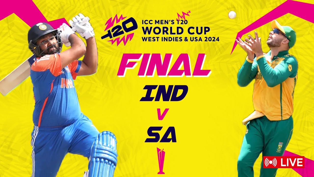 🔴T20 World Cup Live: India vs South Africa T20 World Cup 2024 Final 🔴 ...