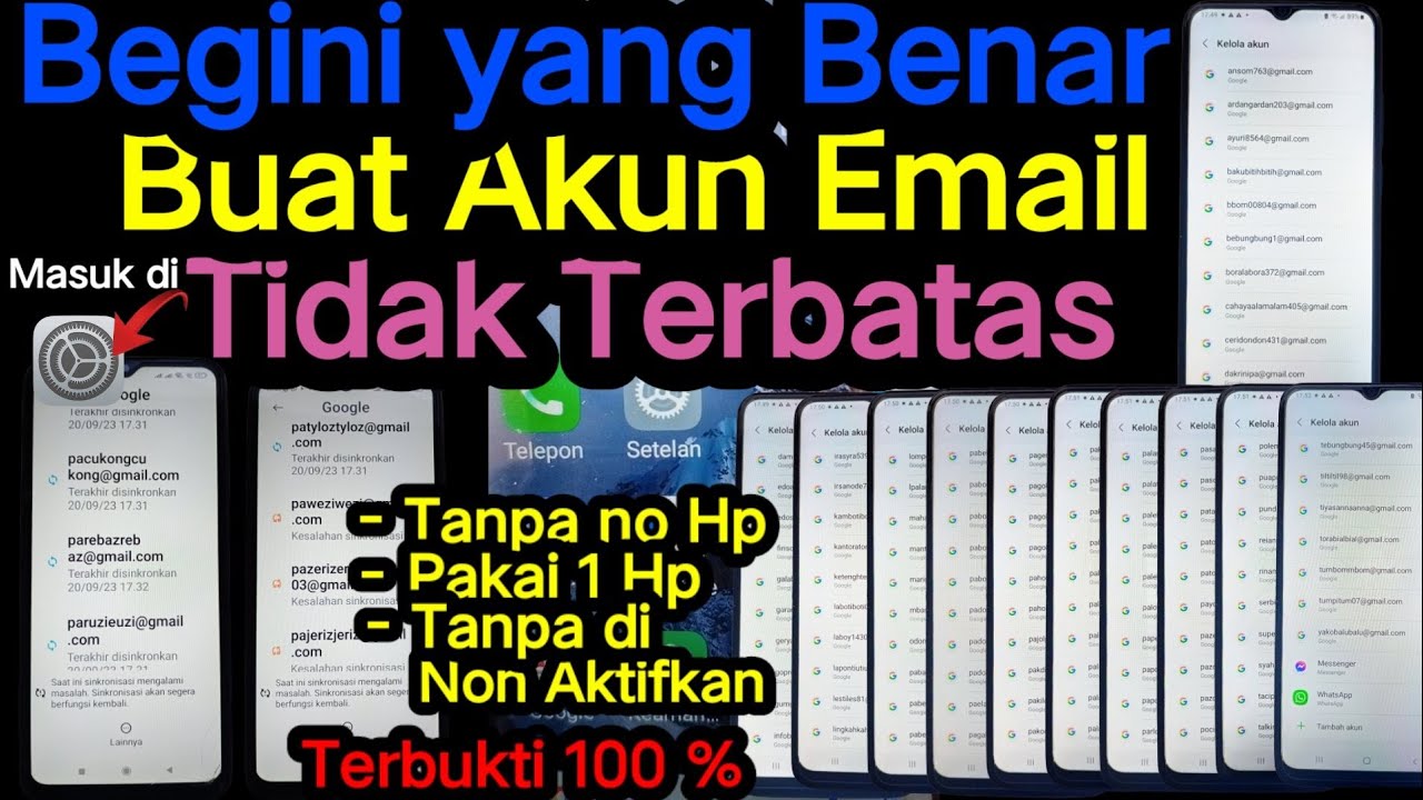 Cara Benar Buat Akun Email Banyak Tidak Terbatas,Tanpa No Hp || Buat ...