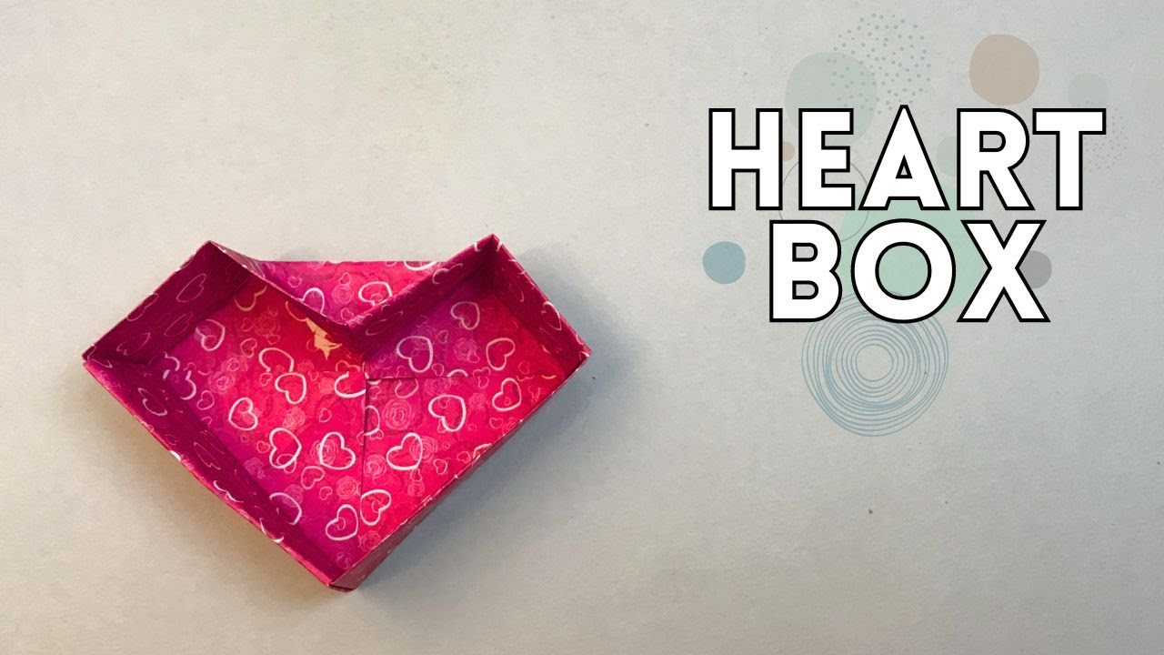 HEART BOX origami : How to make an origami box - origami heart box ...