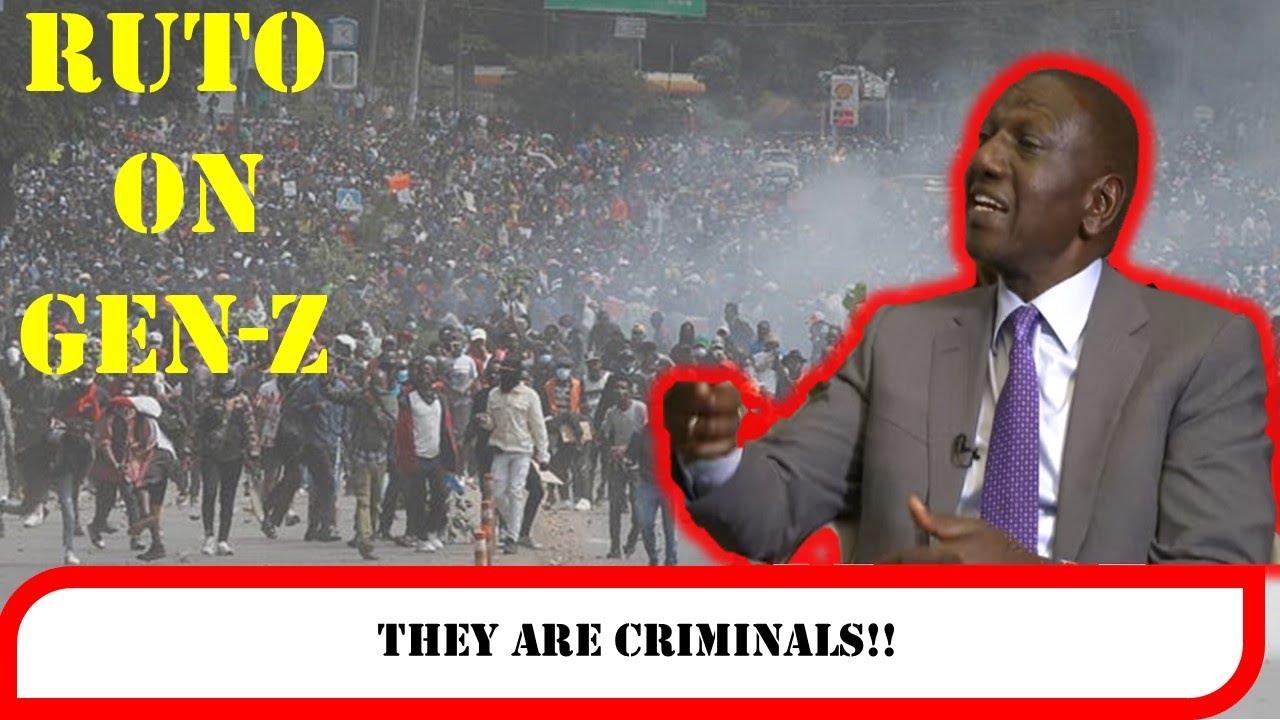 GEN-Z ARE CRIMINALS! RUTO LASHES OUT - YouTube