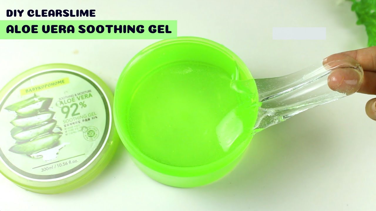 cách làm slime trong GEL NHA ĐAM | DIY Making Aloevera Soothing Gel ...