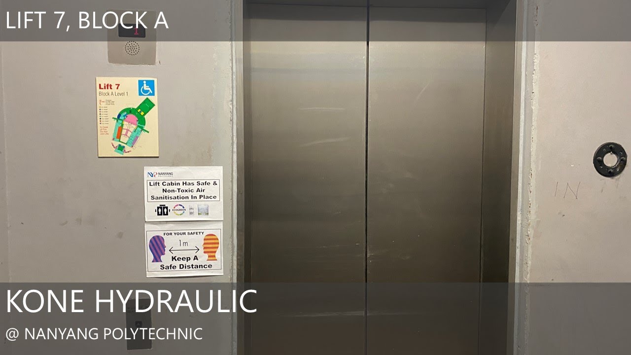 KONE TMS HYDRAULIC @ NANYANG POLYTECHNIC BLOCK A [LIFT 7] - YouTube