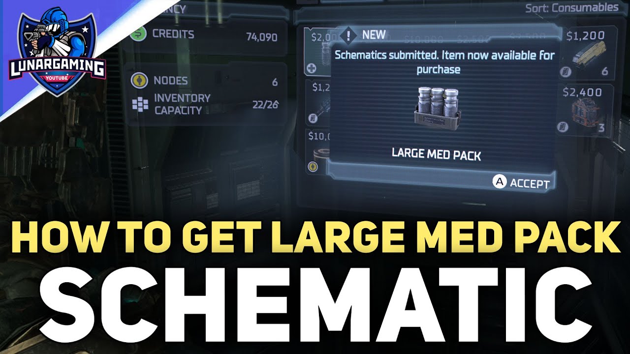 How To Get The Large Med Pack Schematic - Dead Space Remake 2023 - YouTube