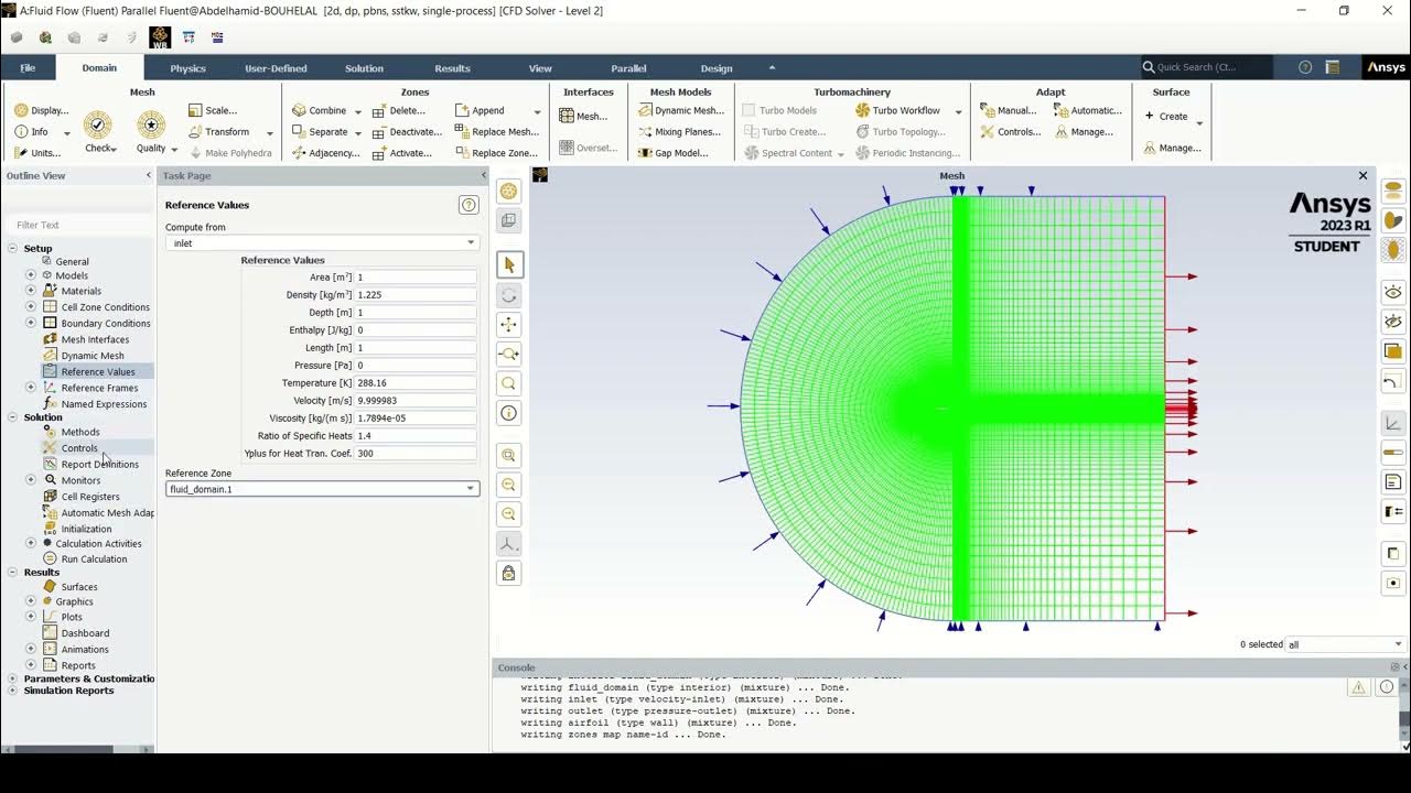 [Step 3]: Simulation in Fluent - Turbulent Flow Over an Airfoil - Ansys ...