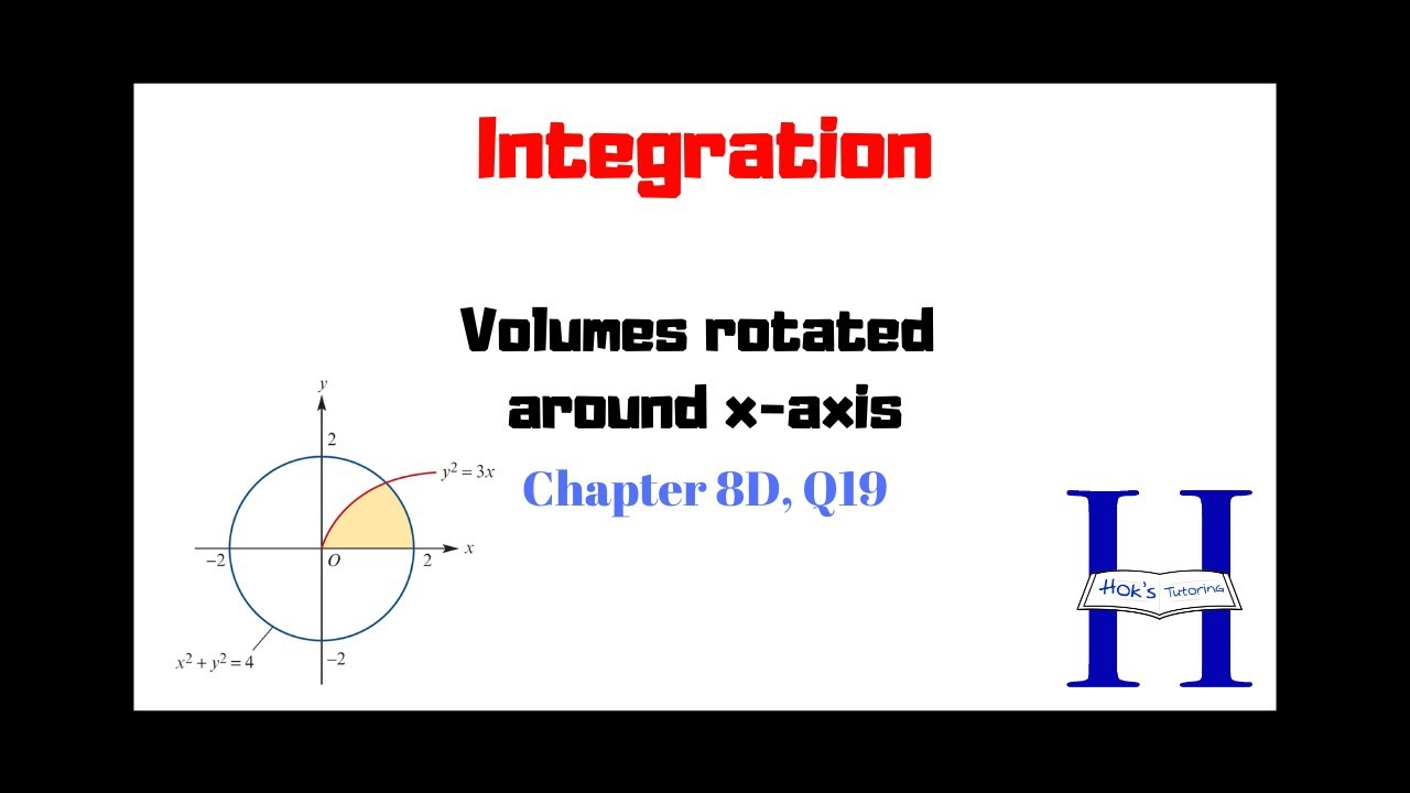 Volume rotated around the x-axis | Chapter 8D Q19 - YouTube