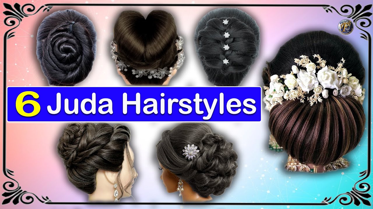 6 Juda Hairstyles For gown, Lehnga, Party & Wedding | Ladies Hairstyle ...