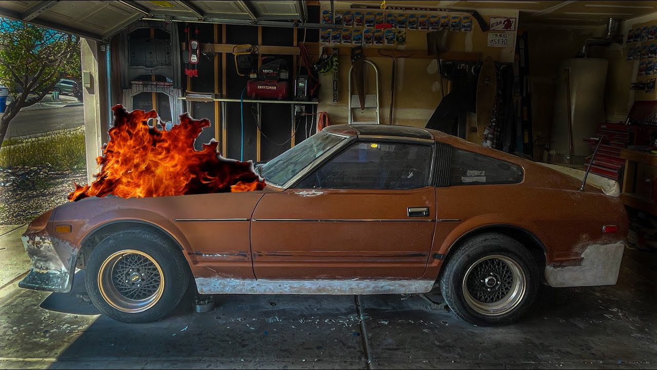 Custom 280zx caught on fire! - YouTube