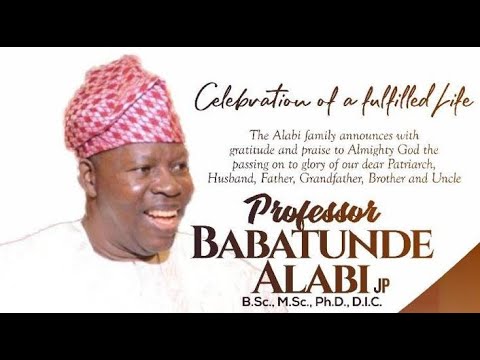 Christian Wake Service for Prof. Babatunde Alabi - YouTube