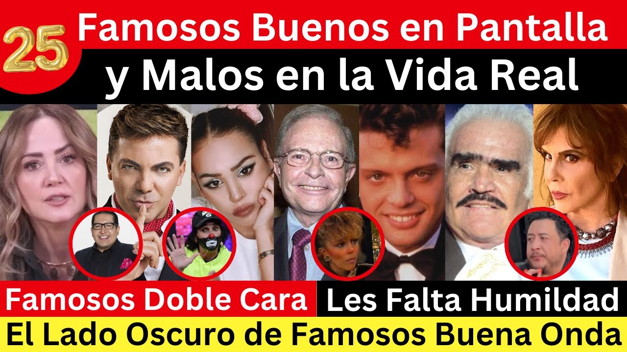 Famosos Buenos en Pantalla y Malos en la Vida Real - YouTube