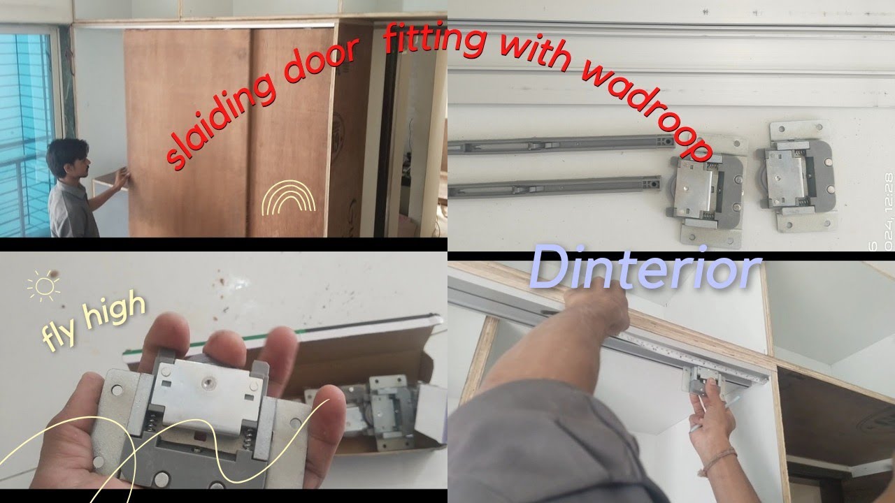 slaiding door fitting with wadroop #furniture #wadroop - YouTube