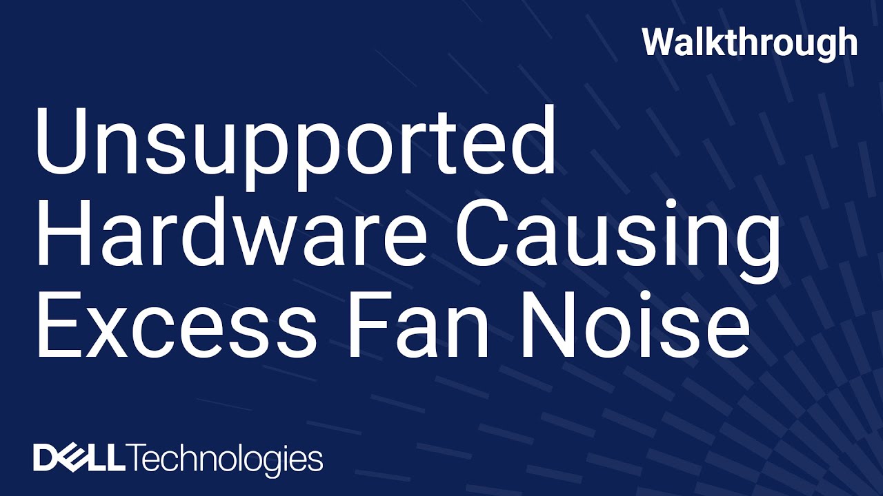 Unsupported Hardware Causing Excess Fan Noise - YouTube