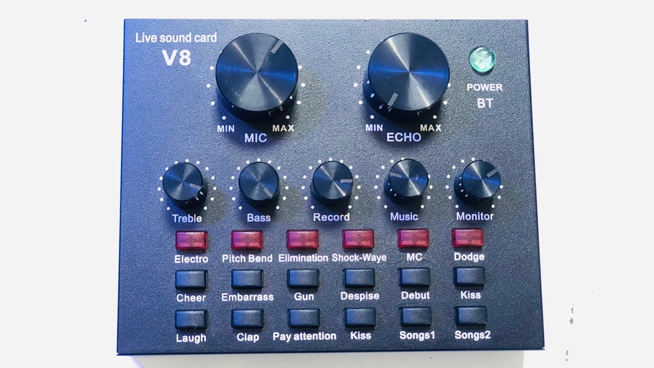 How to Use V8 LIVE SOUND CARD - YouTube
