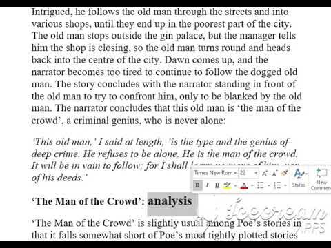 Edgar Allan Poe short story THE MAN OF CROWD summary, analysis. - YouTube