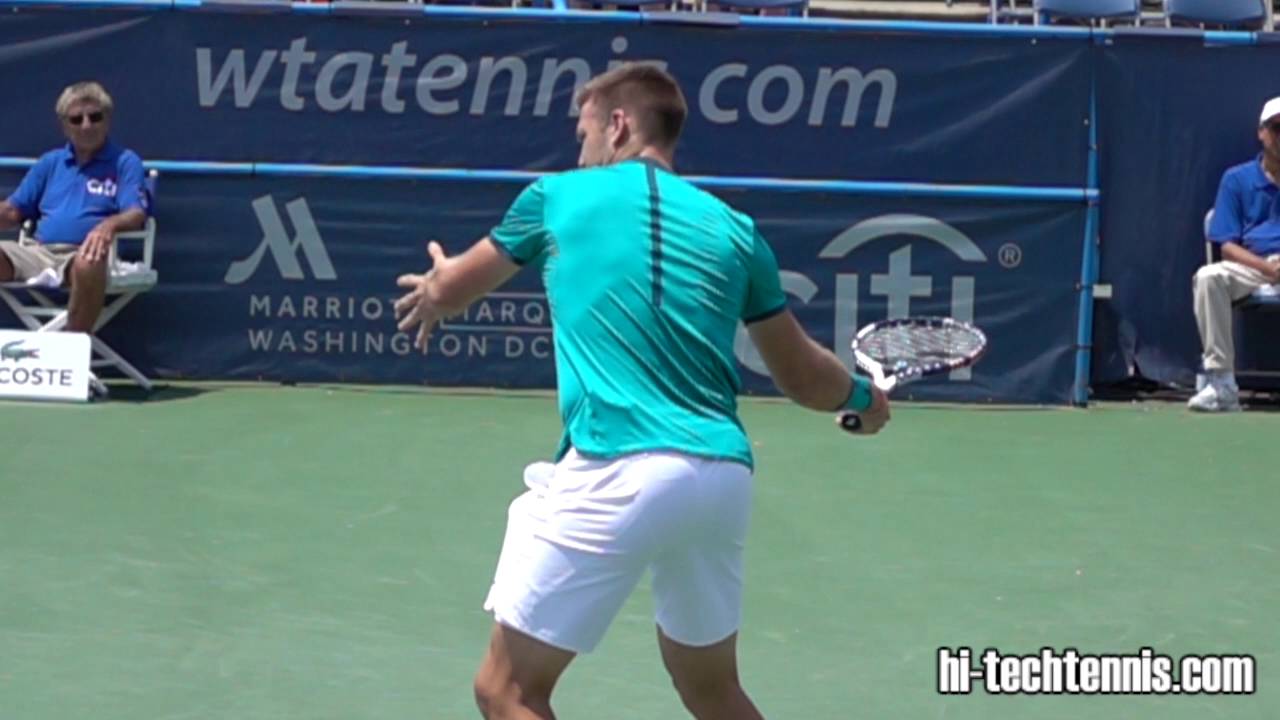 Jack Sock Forehand in Slow Motion - 1000 fps - YouTube