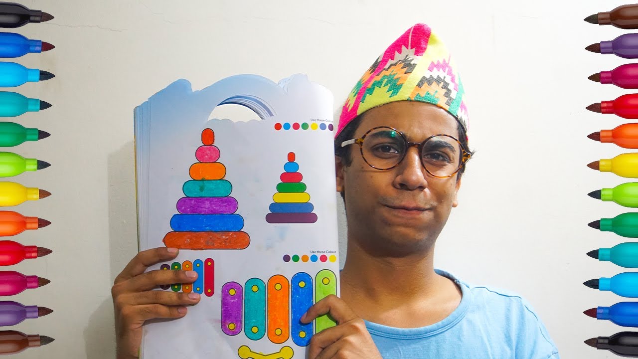 Coloring Rainbow Blocks For Kids - Drawing And Coloring Numbers For ...