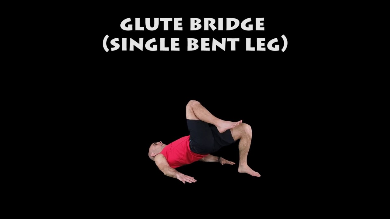 GLUTE BRIDGE (SINGLE BENT LEG) - YouTube