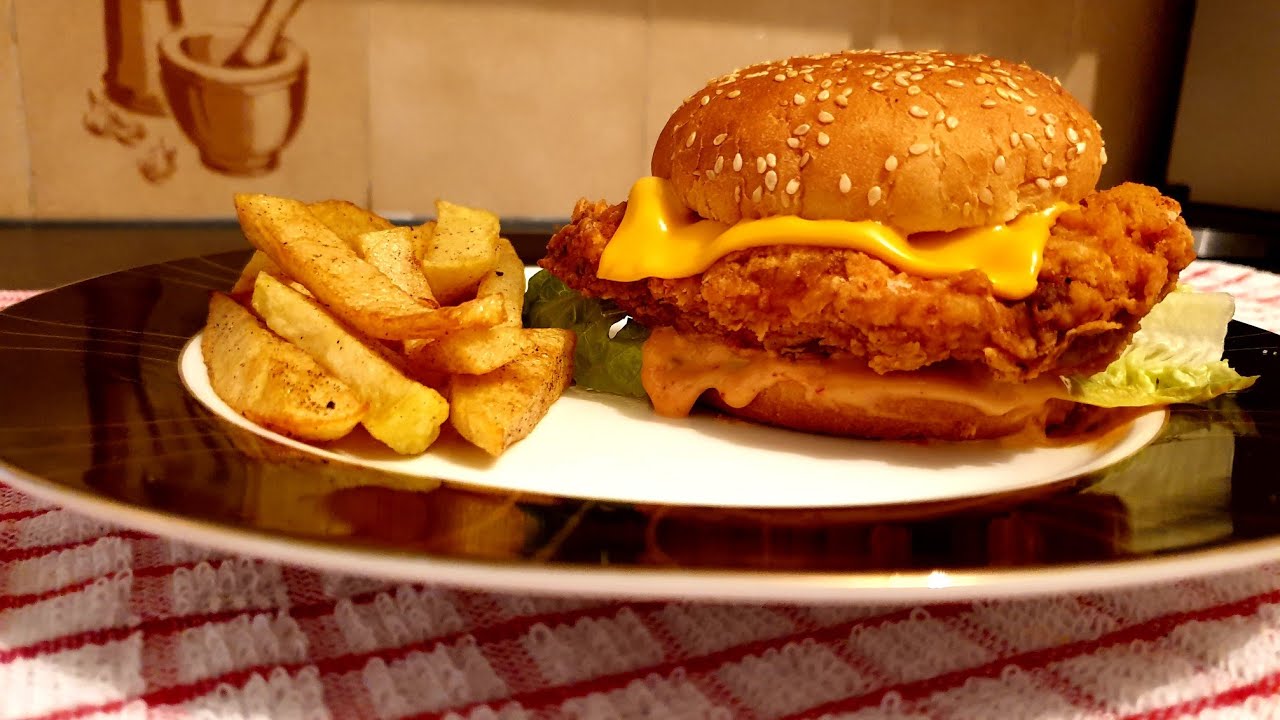 Chicken Fillet Burger || Zinger Burger || Crispy Chicken Burger ...