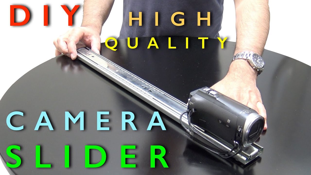 DIY HQ Camera Slider in 10 minutes - YouTube