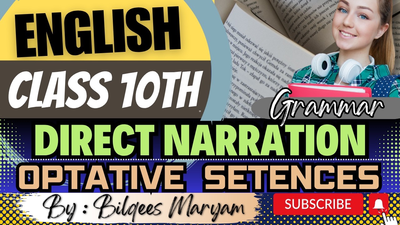 Class 10th || English || Direct Narration || Optative Sentences - YouTube