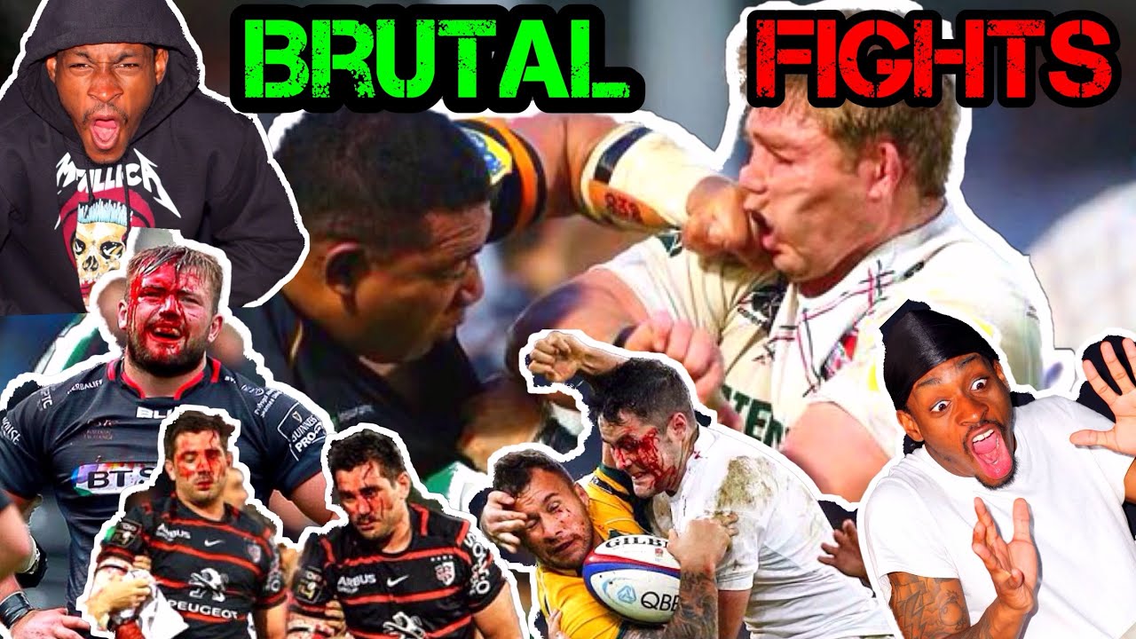 Great Brutal Rugby Fights - AMERICAN REACTS TO THE BRUTAL PUNCH UPS ...