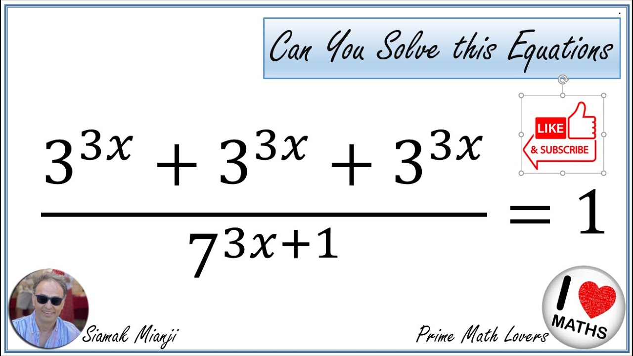 Solve this easy equation! - YouTube