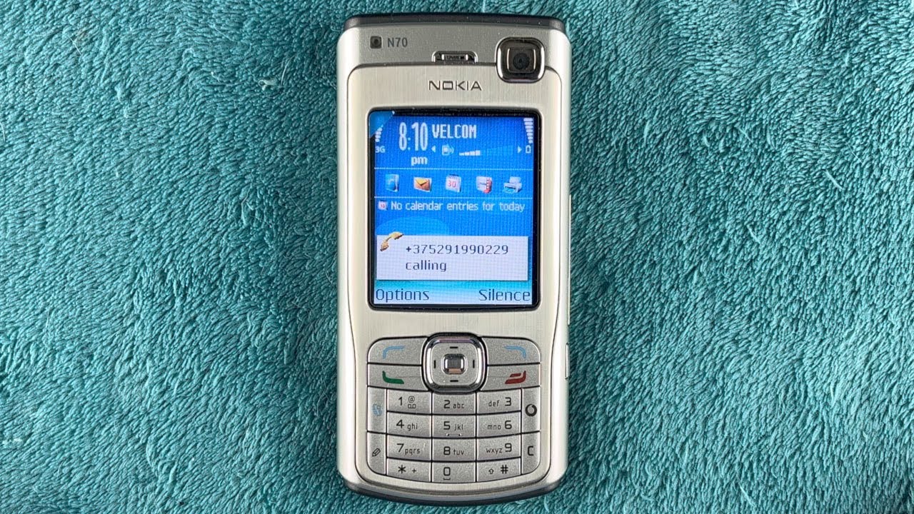 Nokia N70 calling and creating contact - YouTube