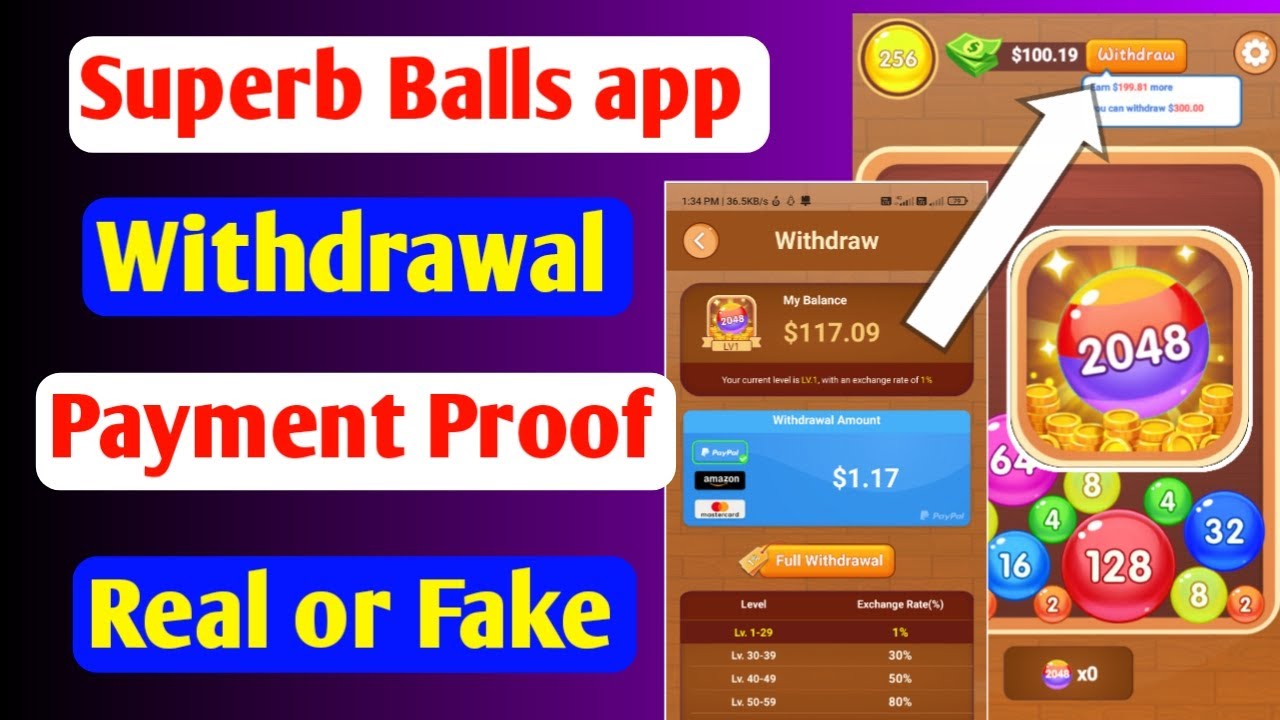 Superb Balls app withdrawal | Payment proof | Real or fake - YouTube