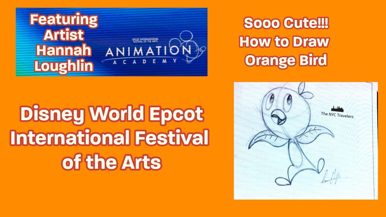 Drawing Tutorial Orange Bird | Epcot Festival of the Arts Animation ...