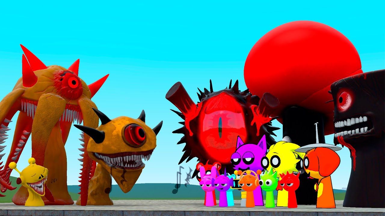 NEW YELLOW SIMON HORROR SPRUNKI ALL PHASES vs MR. TREE SUN & OTHER ...