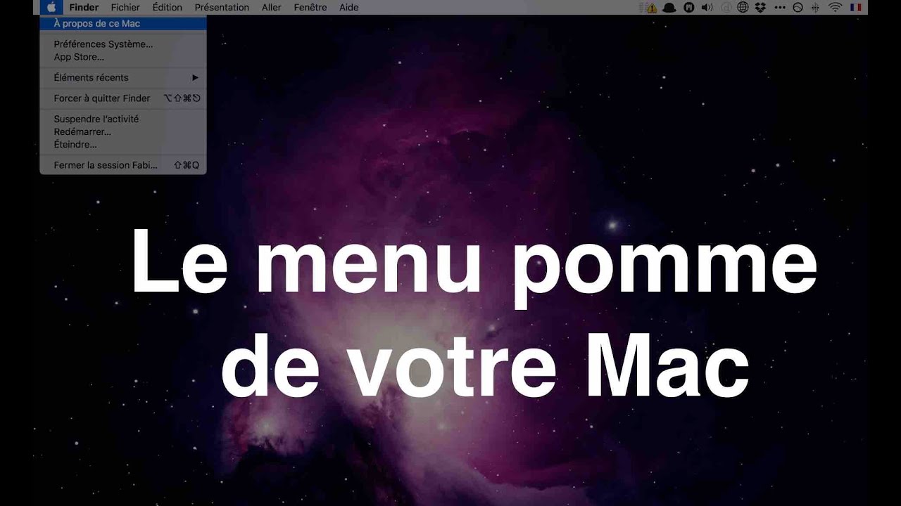 Le menu pomme de votre Mac - YouTube