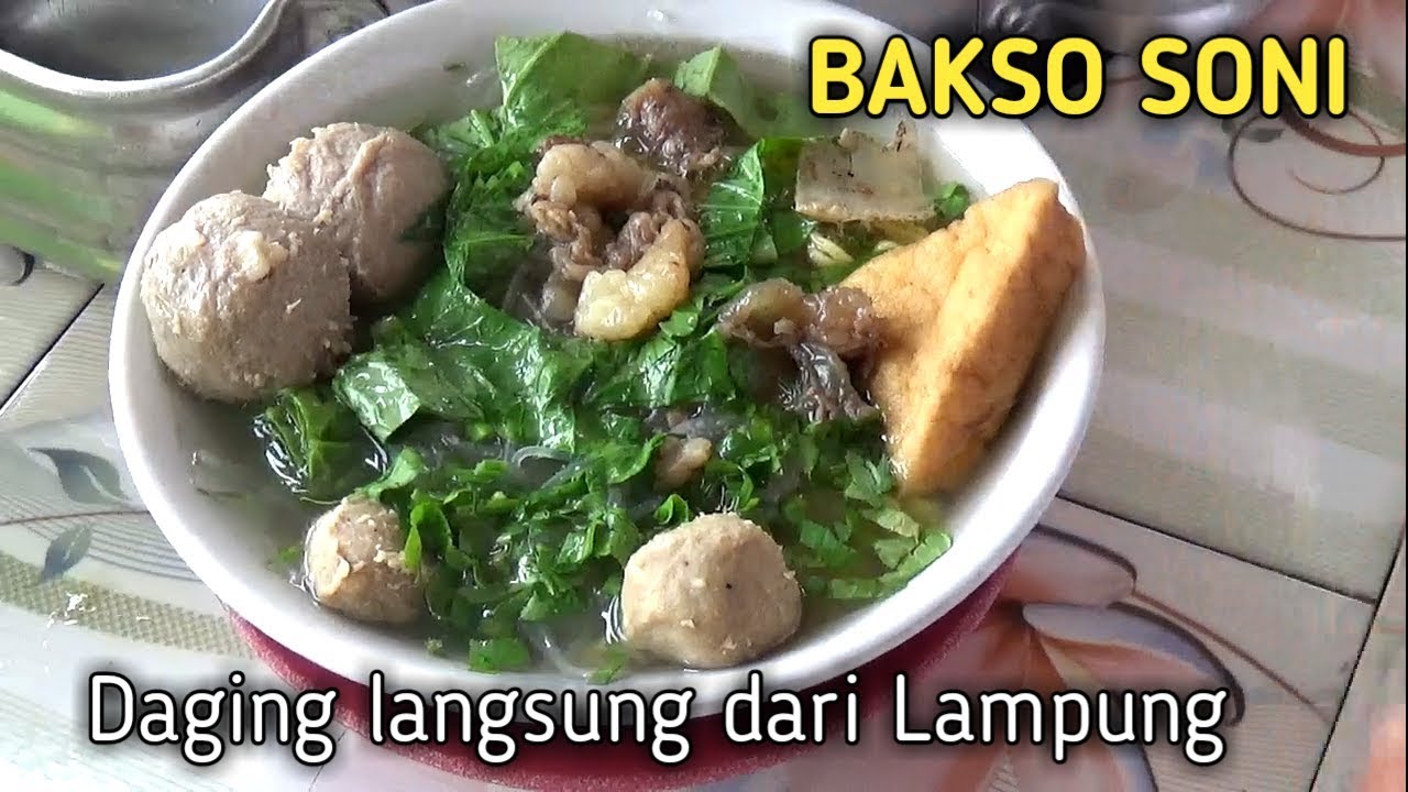 Pentol bakso paling enaaak | bakso soni cabang lampung - YouTube