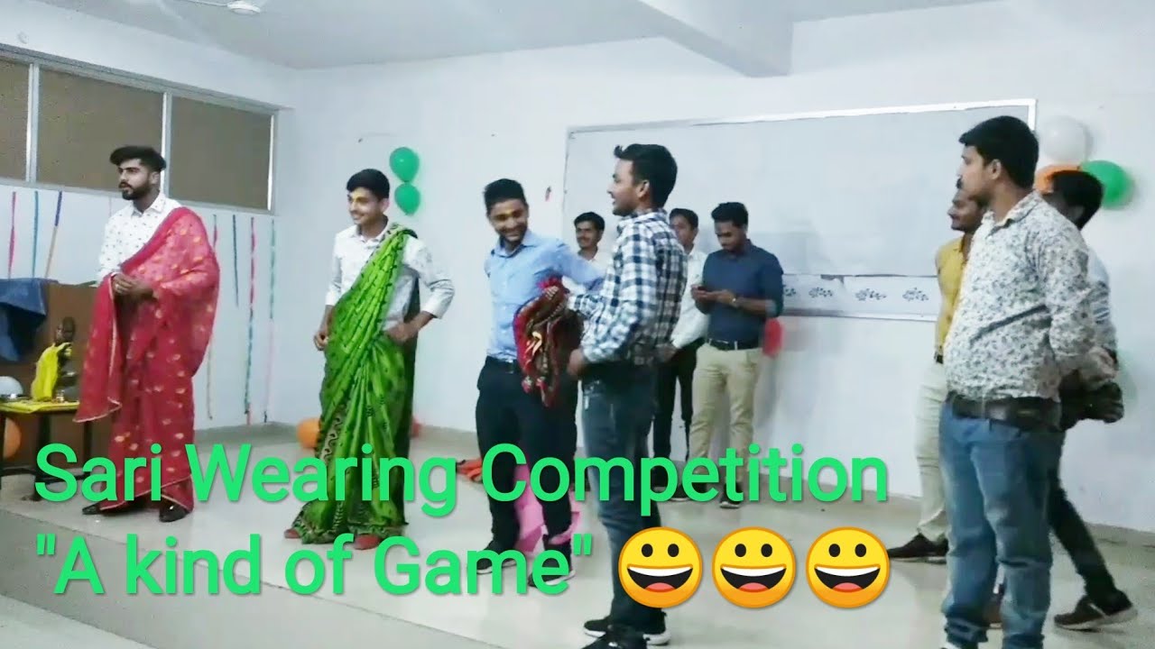 Sari Wearing Competition_"A Kind of Game" 😀😀 - YouTube