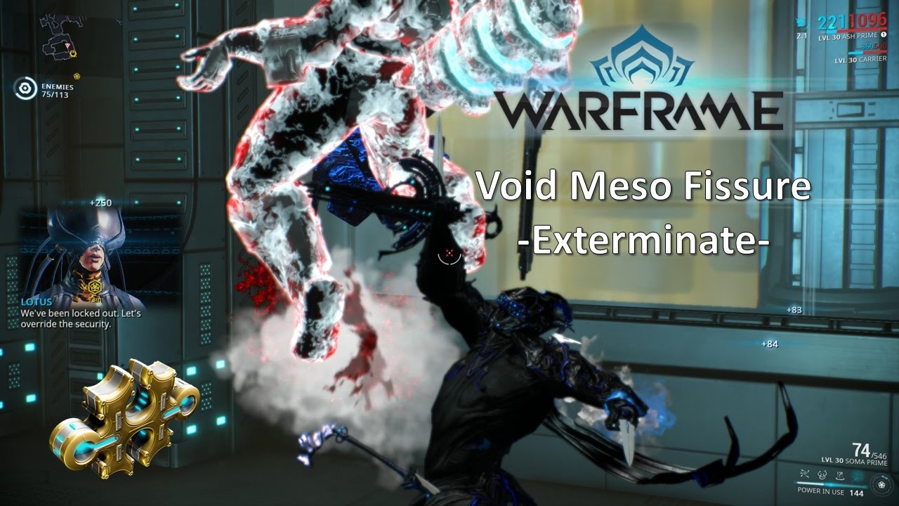 Warframe - Void Meso Fissure [Exterminate] - YouTube