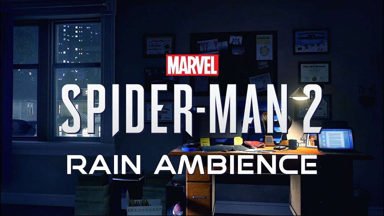 Marvel's Spider-Man 2 Rain Ambience | Peter Parker's Bedroom | ASMR ...