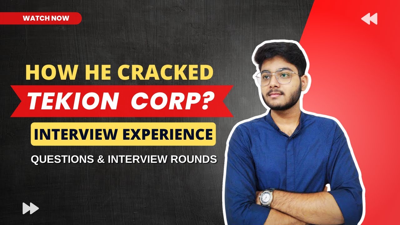 How he cracked Tekion Corp | TEKION Interview Experience | Hiring Process | Podcast #17 - YouTube