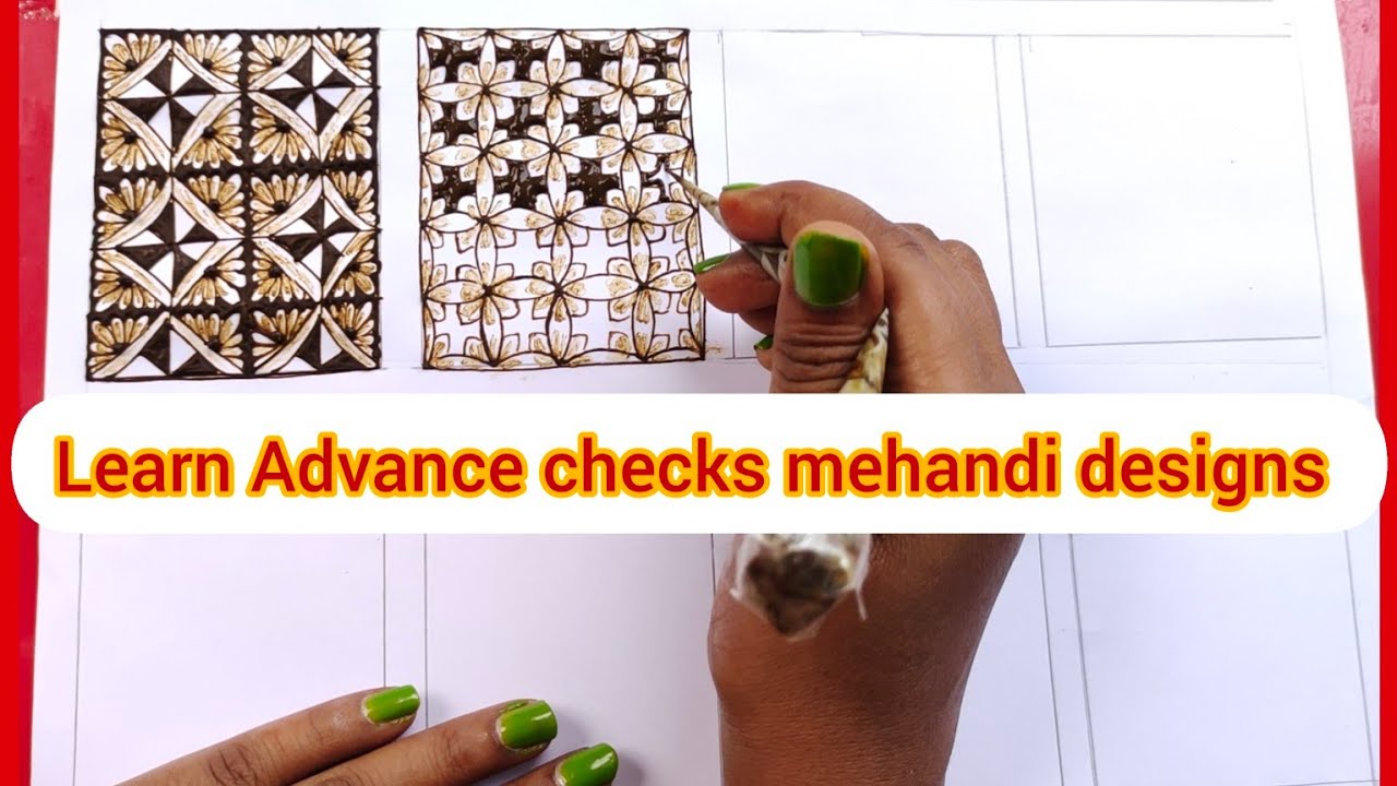 Learn different types of advance checks mehandi designs (Part-4) - YouTube
