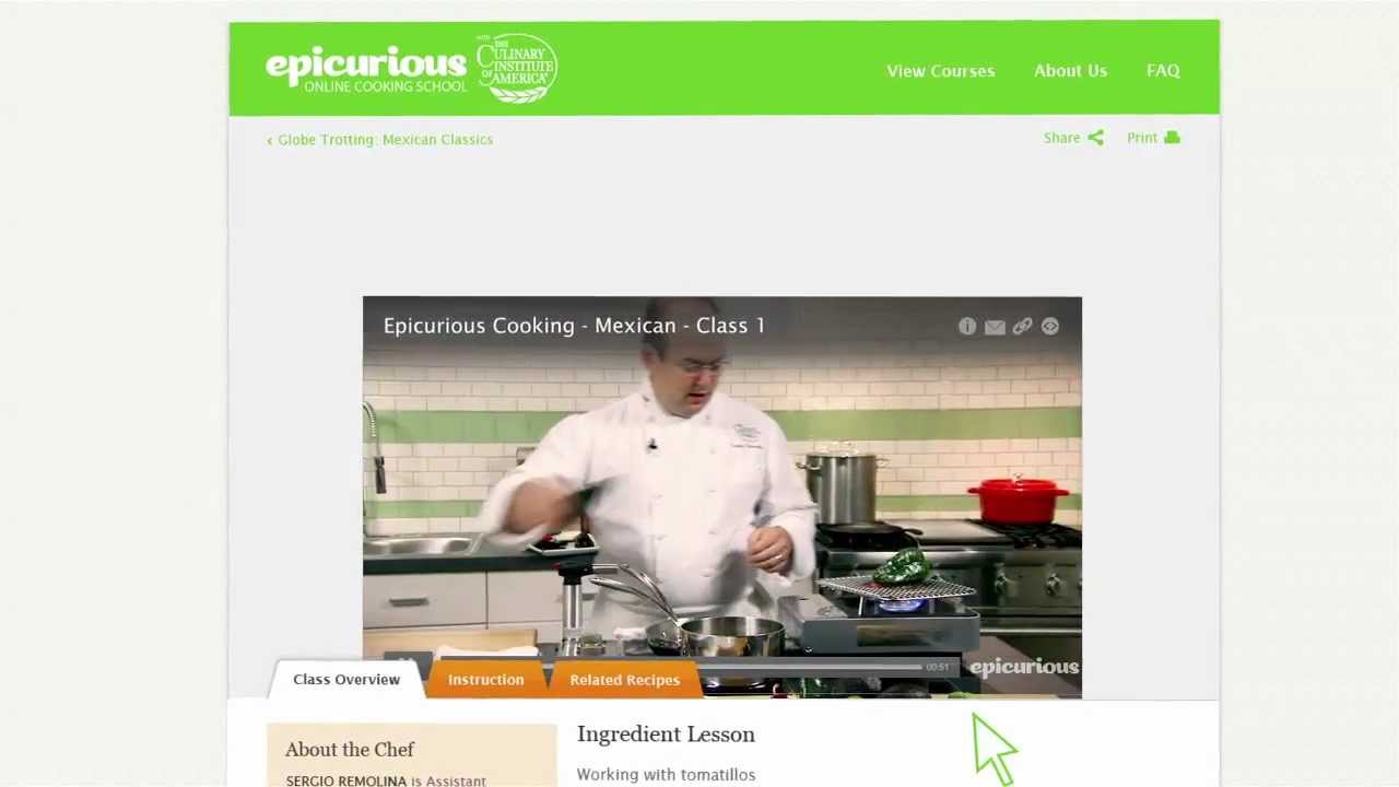 Announcing the Epicurious Online Cooking School - YouTube